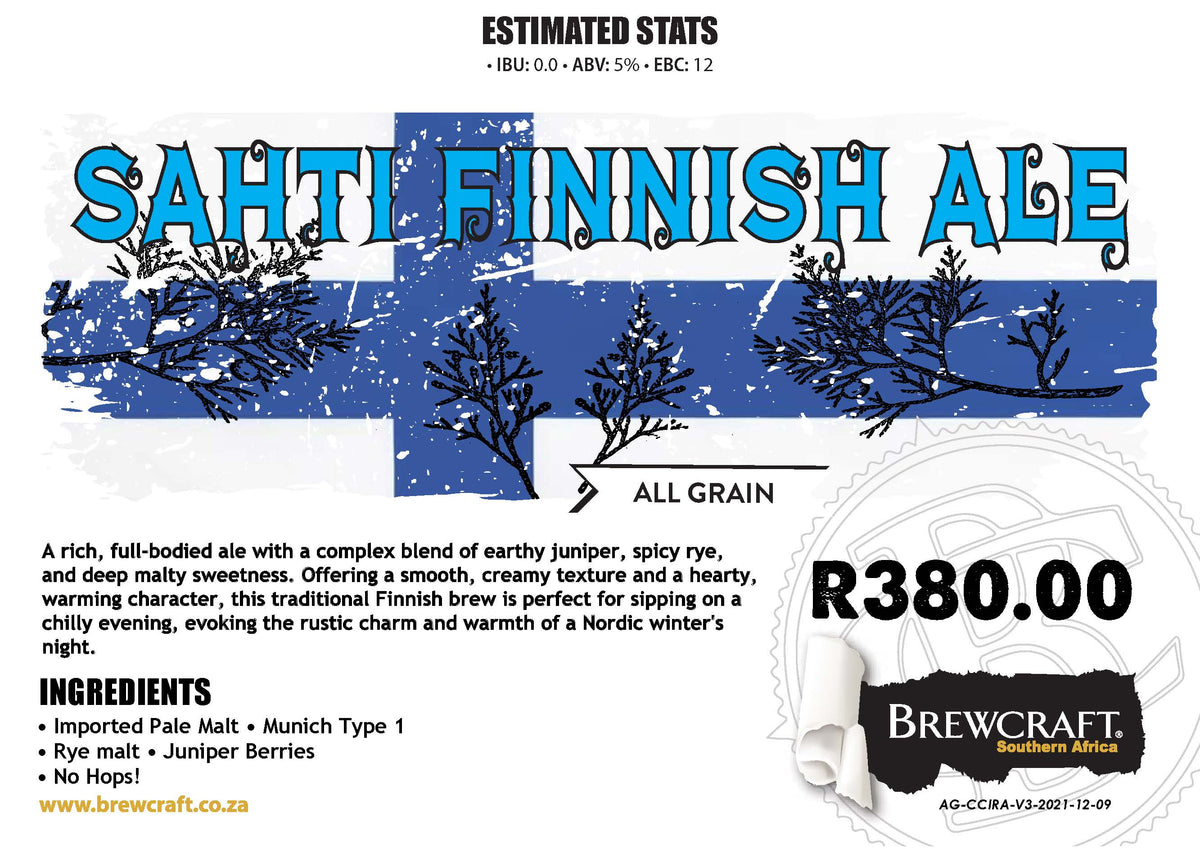 All Grain RK: Sahti Finnish Ale – Brewcraft